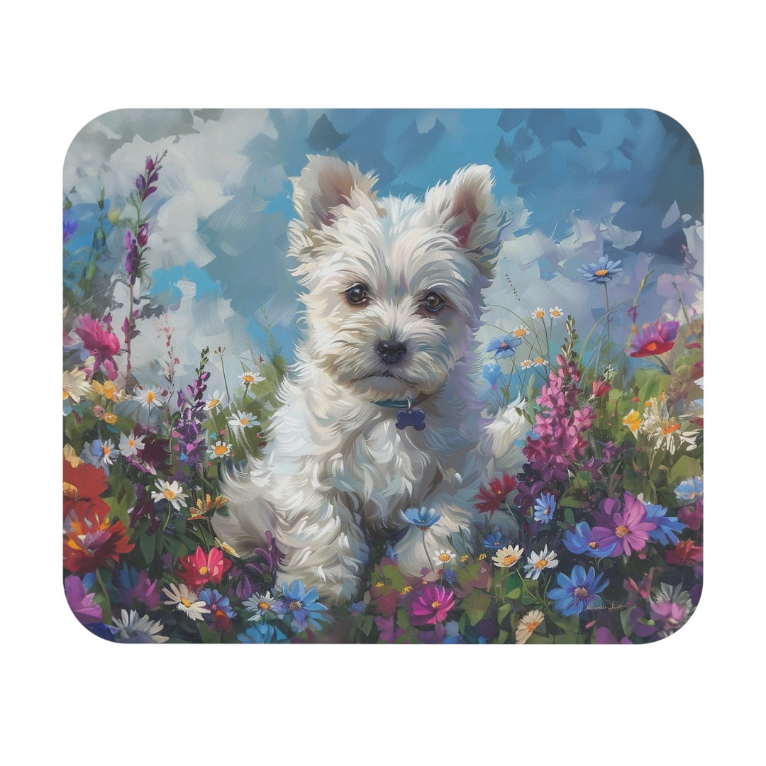 Westie Puppy Mouse Pad (rectangle) (9"x8"), Dog Lover Gift, Westie ...