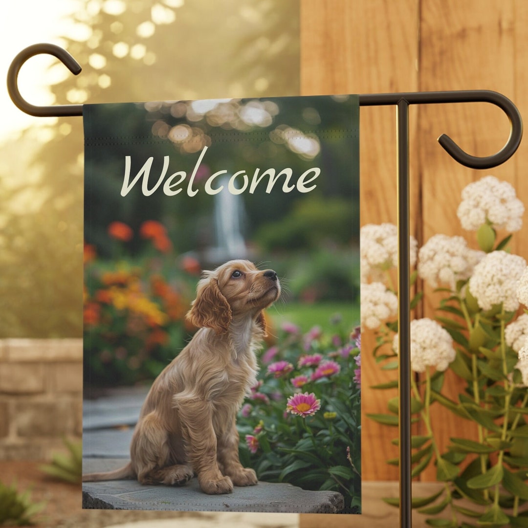 Cocker Spaniel Summer Garden & House Banner Gift for Cocker Spaniel ...
