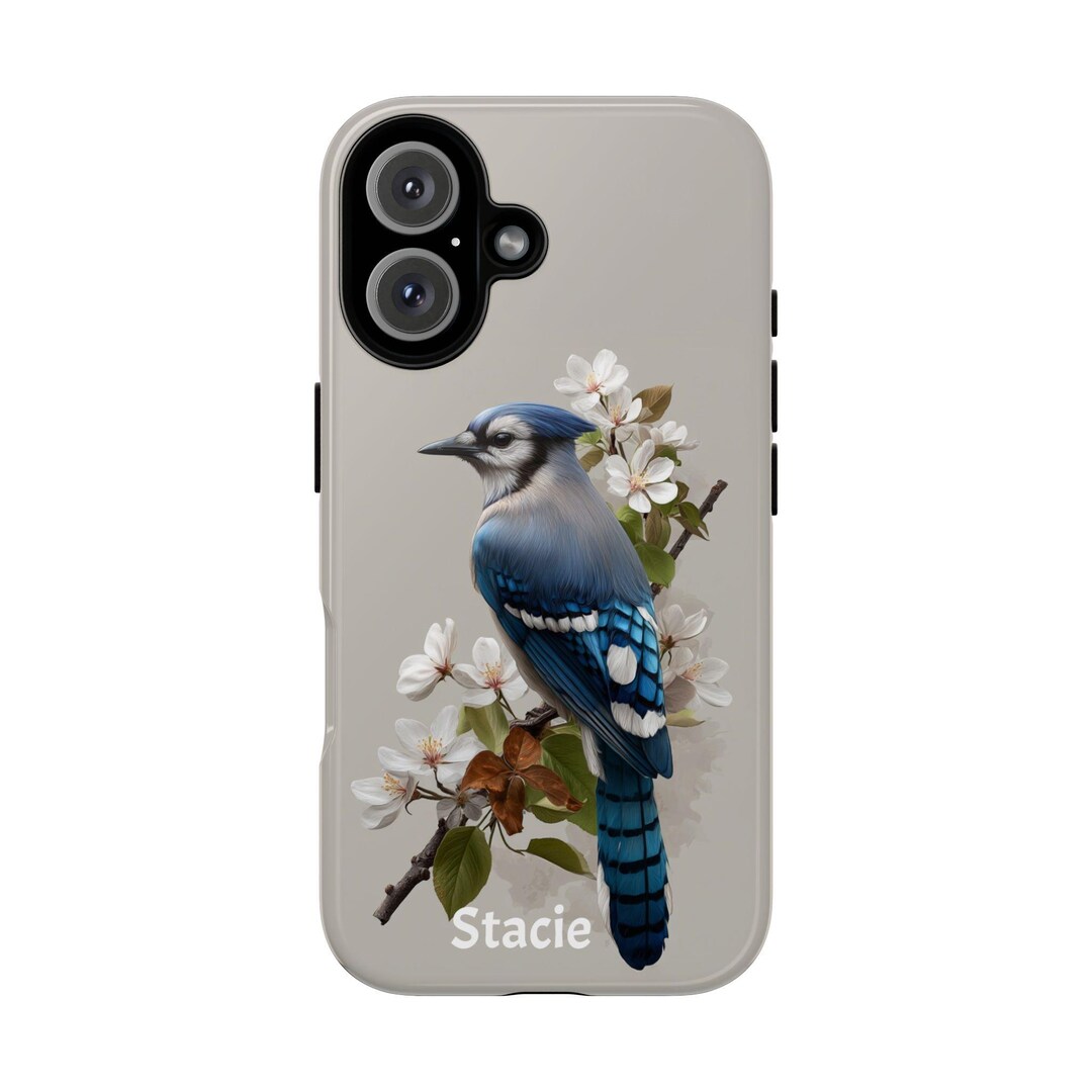 PERSONALIZED Fall Blue Jay Tough Phone Case, Blue Jay Lover Gift ...