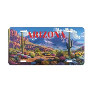 Arizona Vanity Plate, Desert Vanity Plate, Arizona Desert Vanity ...