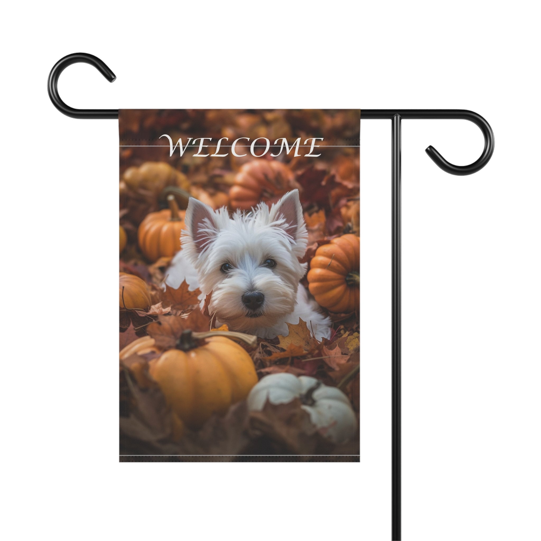 Westie Garden & House Banner, Westie Puppy Fall Garden Flag, Westie ...