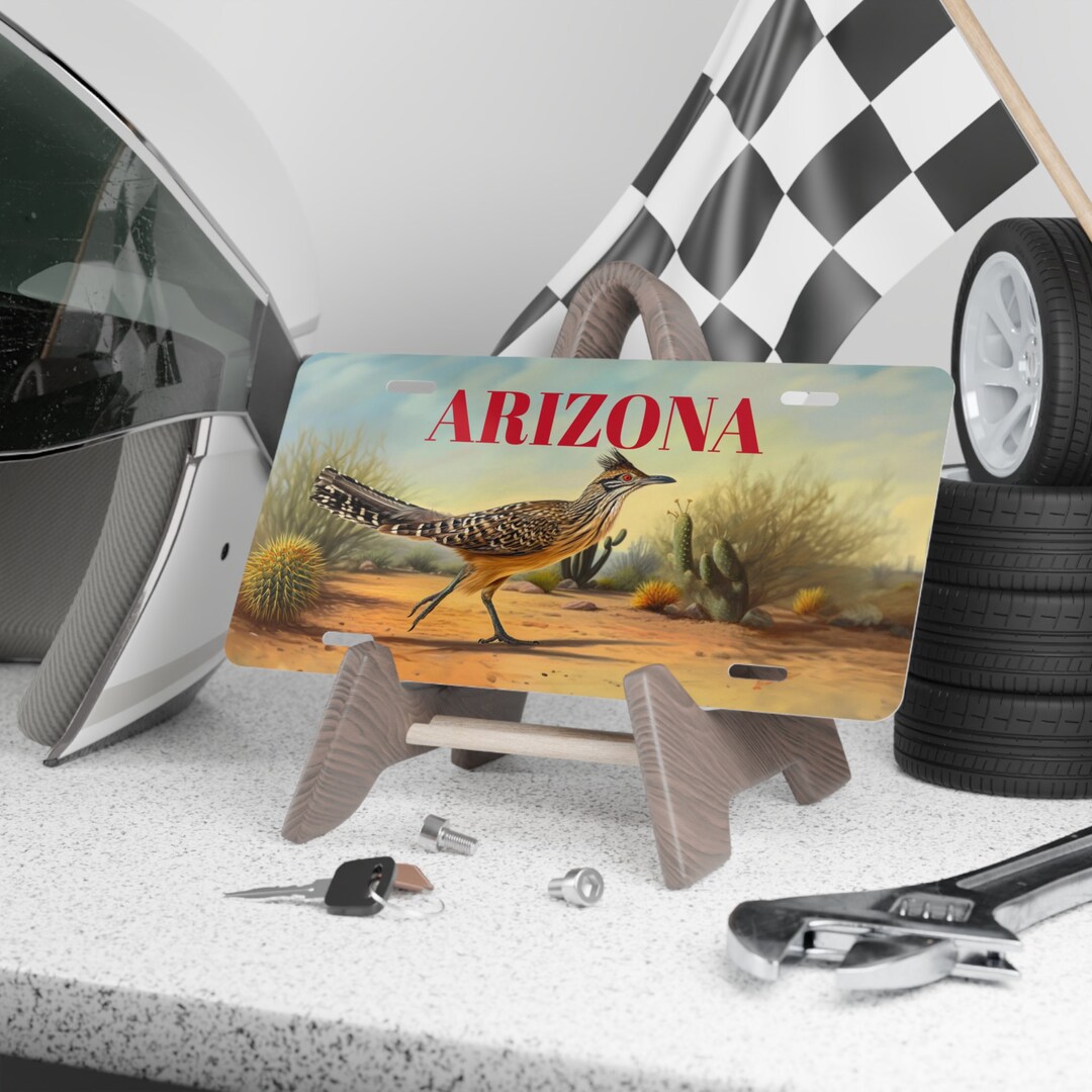 Arizona Vanity Plate, Roadrunner Vanity Plate, Arizona Roadrunner ...