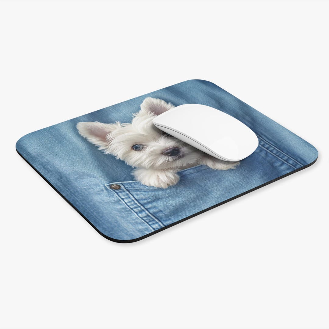 Westie Puppy Mouse Pad, 9"x8", Westie Lover Mouse Pad Gift, Dog Lover ...