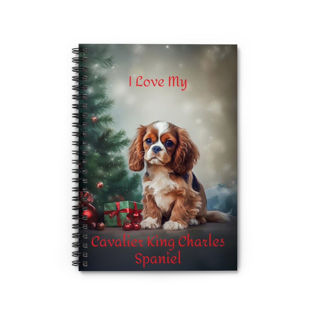 Cavalier King Charles Puppy Spiral Notebook - Ruled Line, Cavalier King ...