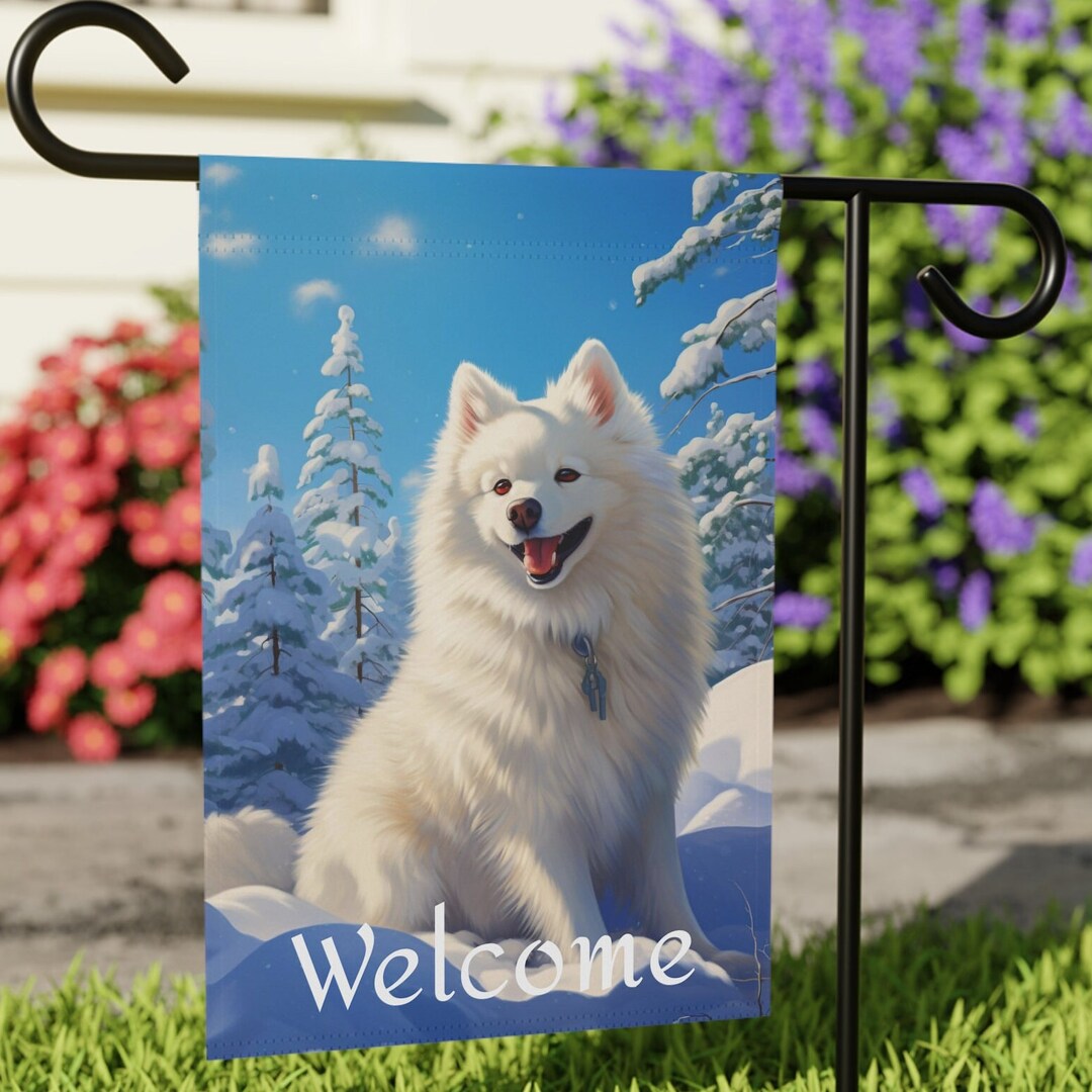 American Eskimo Garden and House Banner, American Eskimo Winter House ...