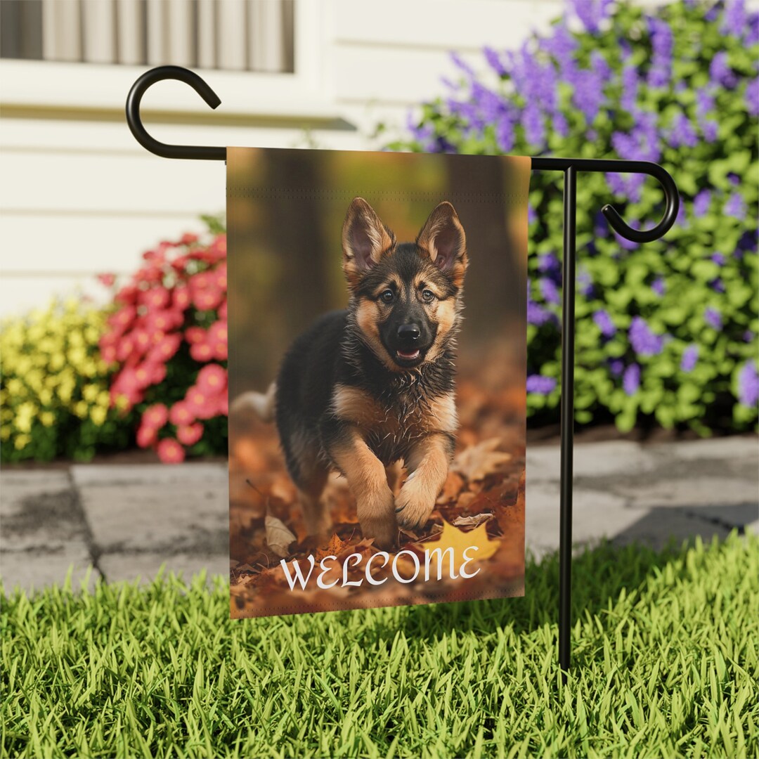 German Shepherd Fall Garden & House Banner, German Shepherd Fall Garden ...