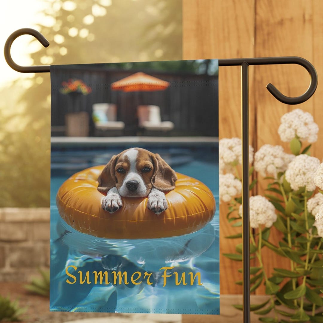 Beagle Puppy Garden & House Banner, Beagle Garden Flag, Beagle Lover ...