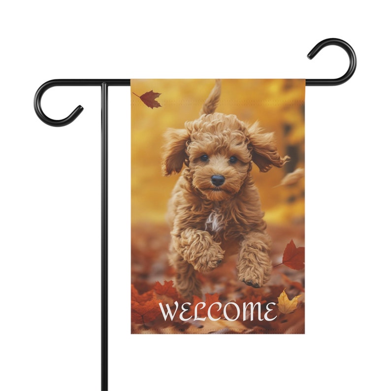 Poodle Fall Garden & House Banner, Poodle Fall Garden Flag, Poodle ...