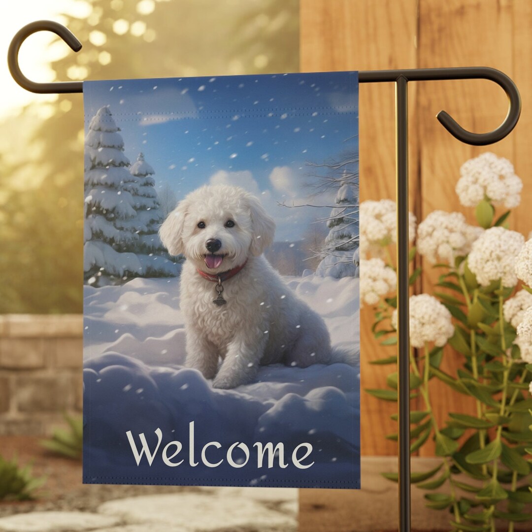 Bichon Frise Garden & House Banner, 12x18 In, Bichon Frise Garden Flag ...
