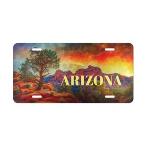 Arizona Vanity Plate, Red Rocks Vanity Plate, Arizona Sedona-like Scene ...
