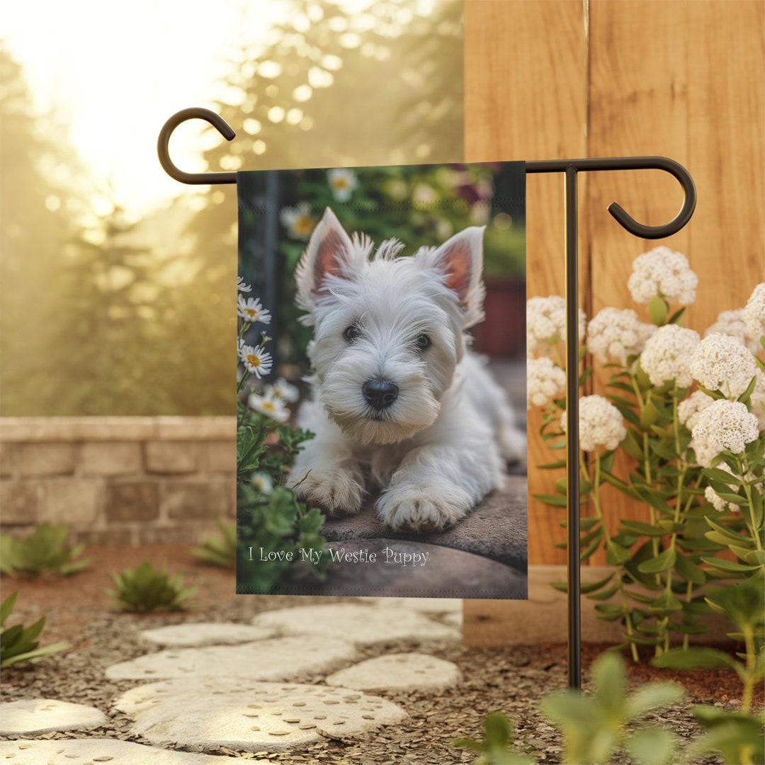 Westie, Garden Flag, Dog Flag, Westie Flag, Garden Decor, Westie Gift ...