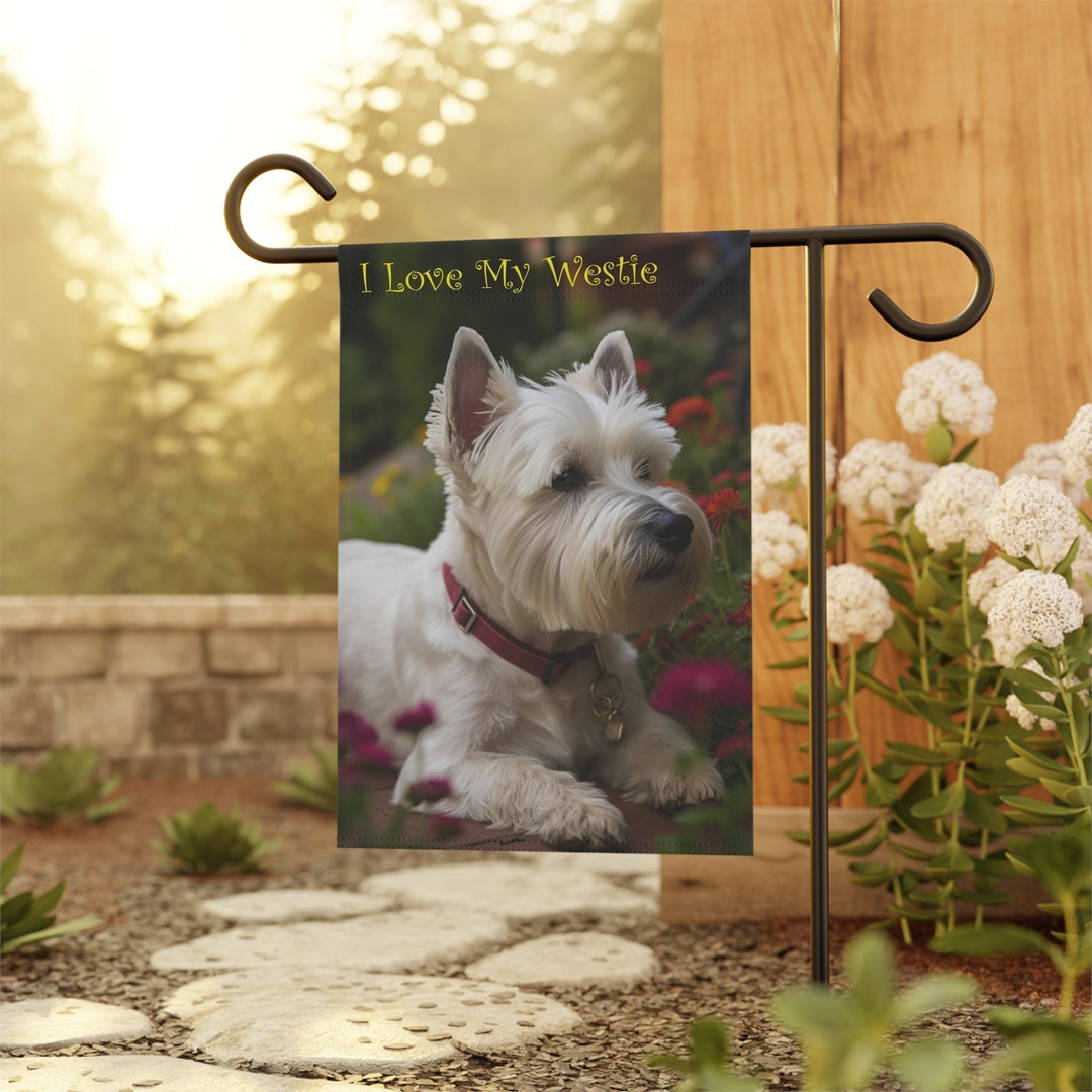 Westie, Garden Flag, Dog Flag, Westie Flag, Garden Decor, Westie Gift ...
