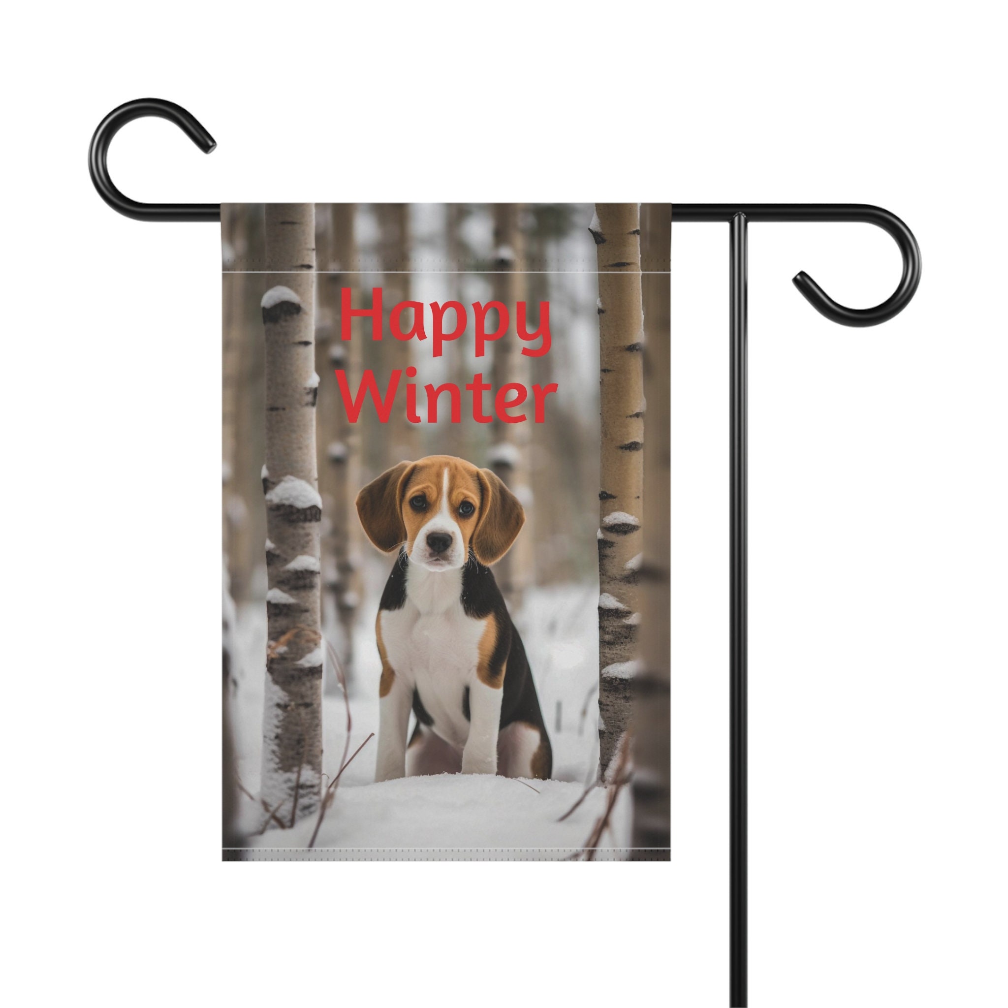 Beagle Winter Garden & House Banner, Beagle Winter Garden Flag, Beagle Winter Garden Flag Gift ...