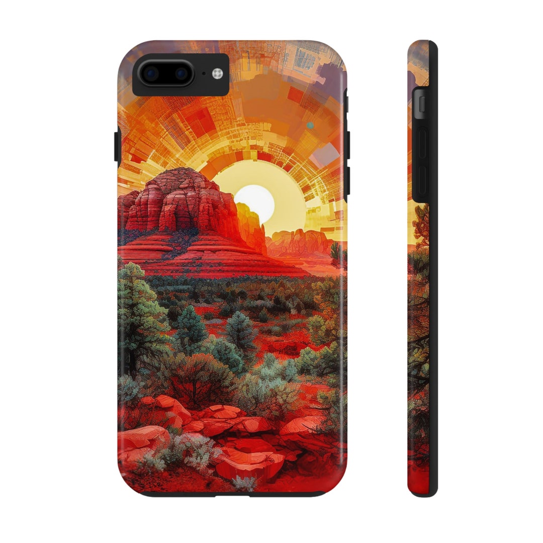 Sedona Sunset Tough Phone Cases, Many Sizes, Artistic Rendering of ...