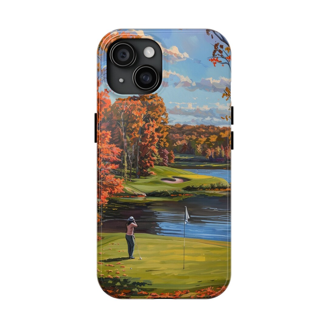 Golf Course iPhone and Samsung Tough Cases, Phone Case Gift for Golfer ...