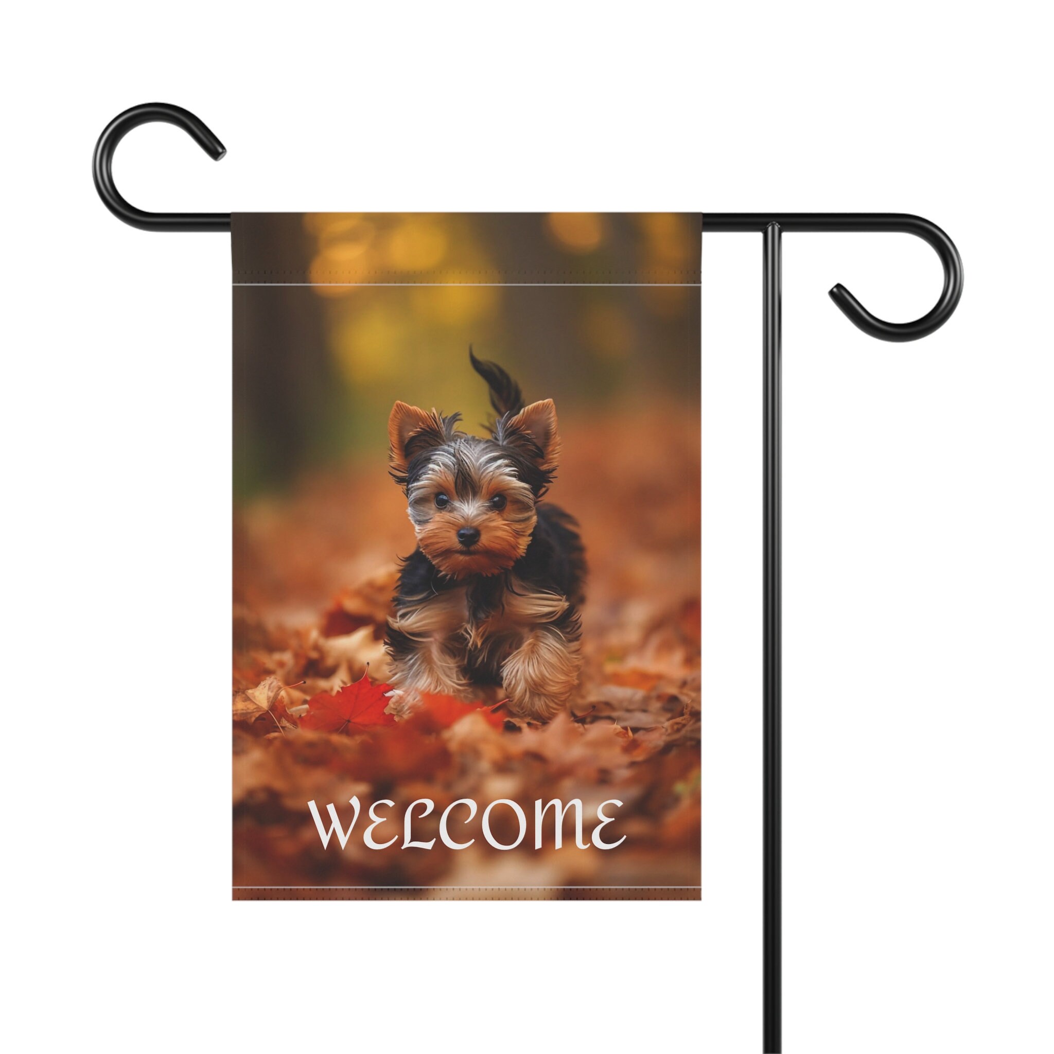 Yorkie Garden & House Banner, Yorkie Fall Garden Flag, Yorkie Lover ...