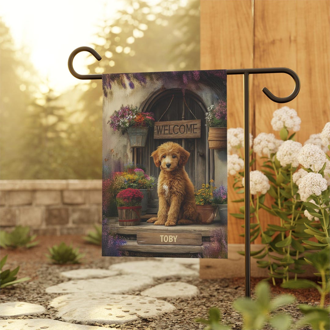 PERSONALIZED Poodle Summer Garden Flag, Poodle Welcome Garden Flag Gift ...
