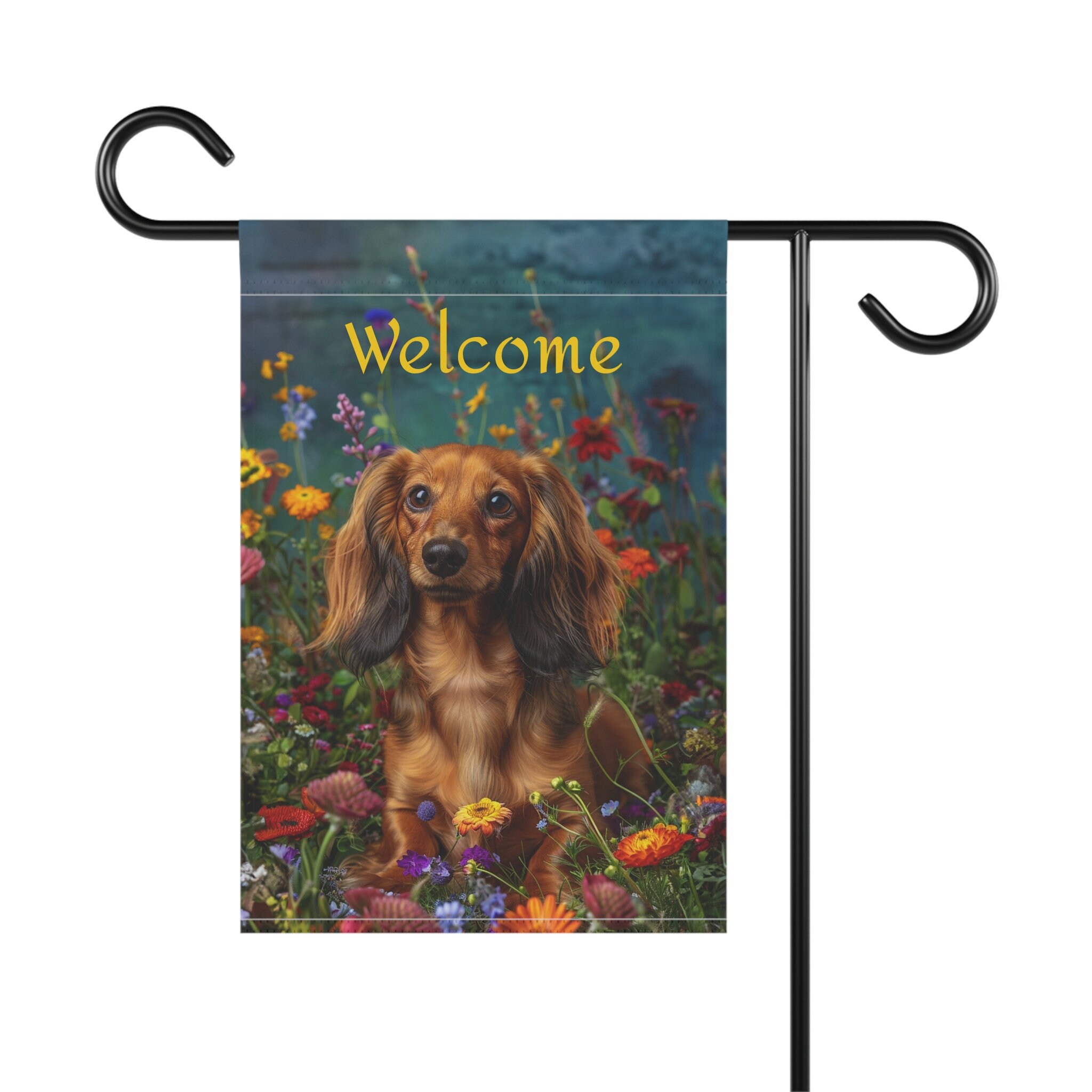Dachshund Summer Garden & House Banner, Summer Garden Flag, Dachshund ...