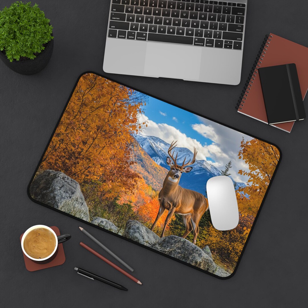 Hunter's Computer Desk Mat, Three Sizes, Hunter Gift, Deer Hunter Gift ...