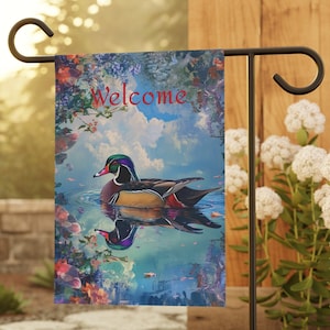 Wood Duck Spring Garden & House Banner, 12x18 In, Wood Duck Garden Flag ...