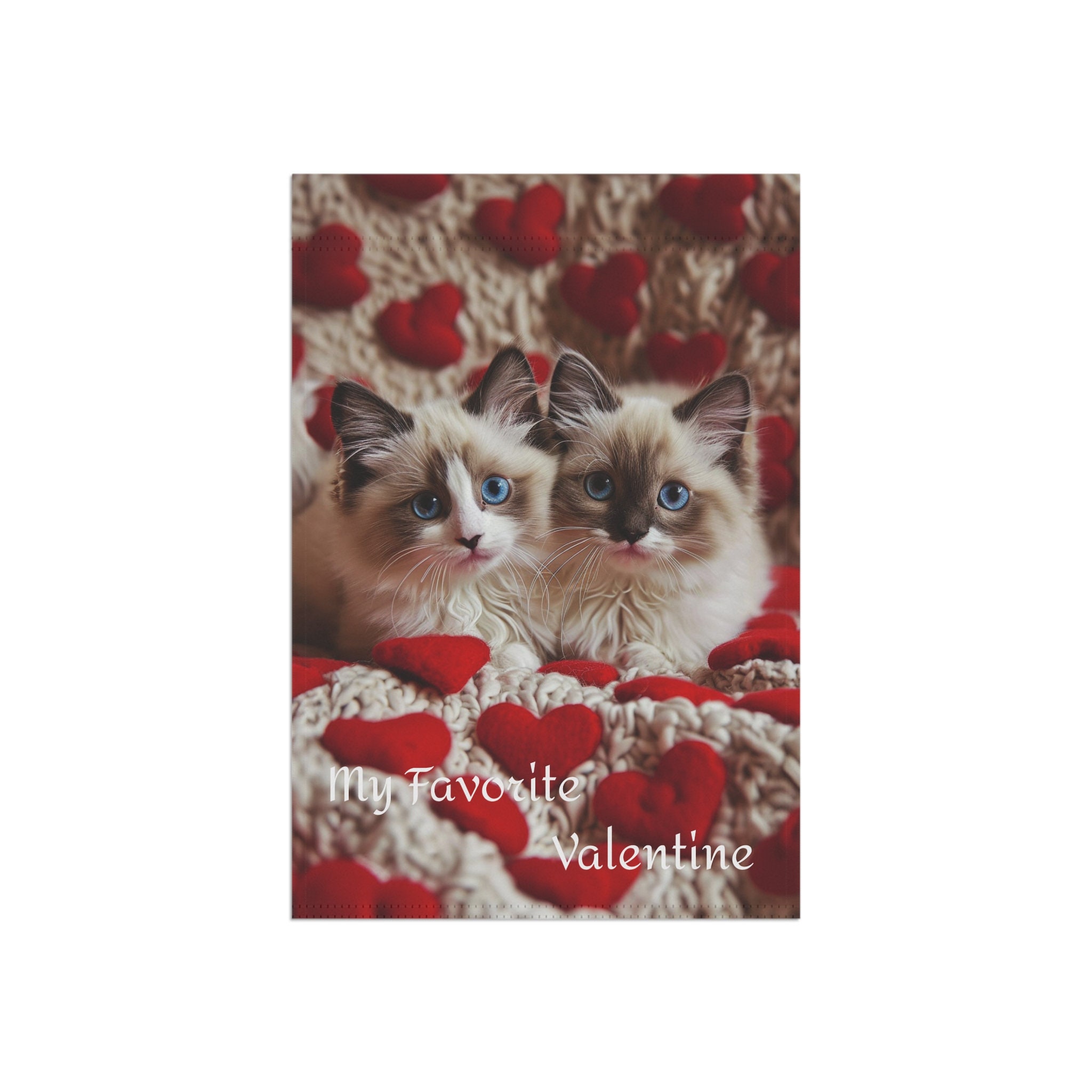 Ragdoll Kitten Valentine's Garden & House Banner, 12x18 In, Valentine's ...