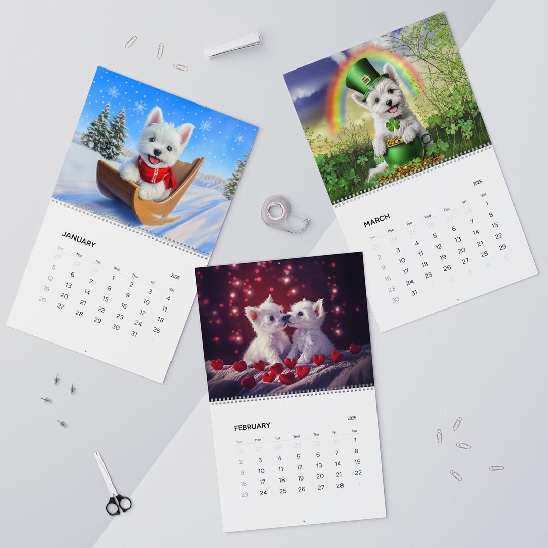 Westie Wall Calendars (2025), Westie Lover Gift, Westie Owner Gift ...