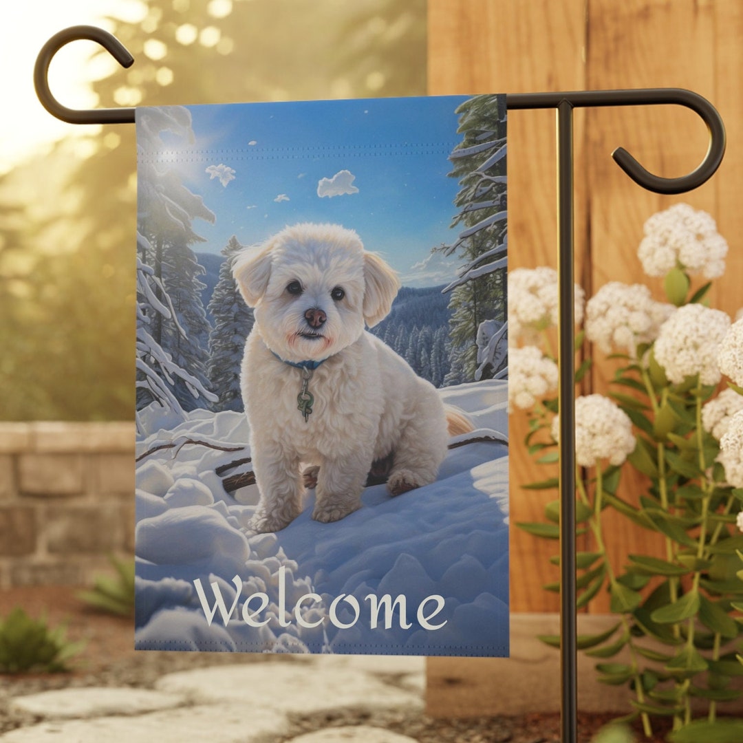 Bichon Frise Garden & House Banner, 12x18 In, Bichon Frise Garden Flag ...