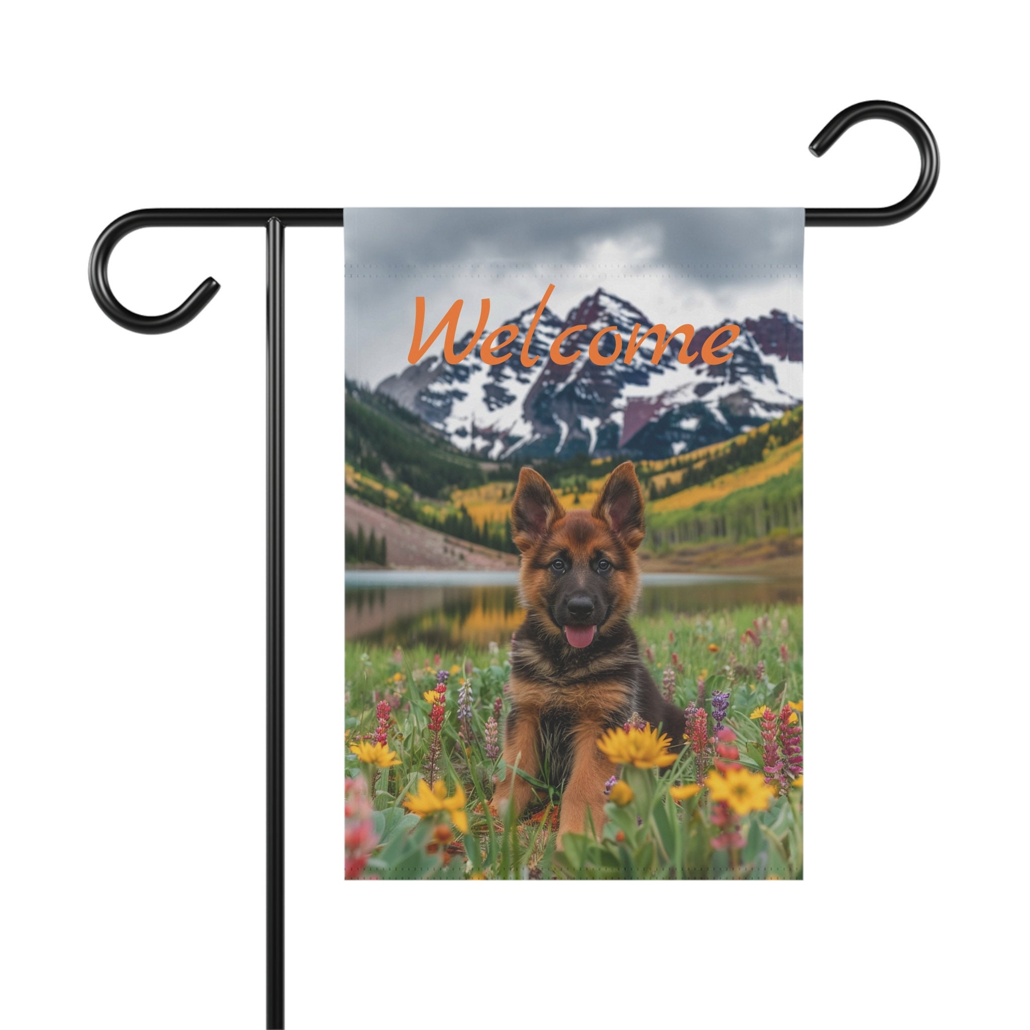 German Shepherd Summer Garden & House Banner, 12x18 In, German Shepherd ...