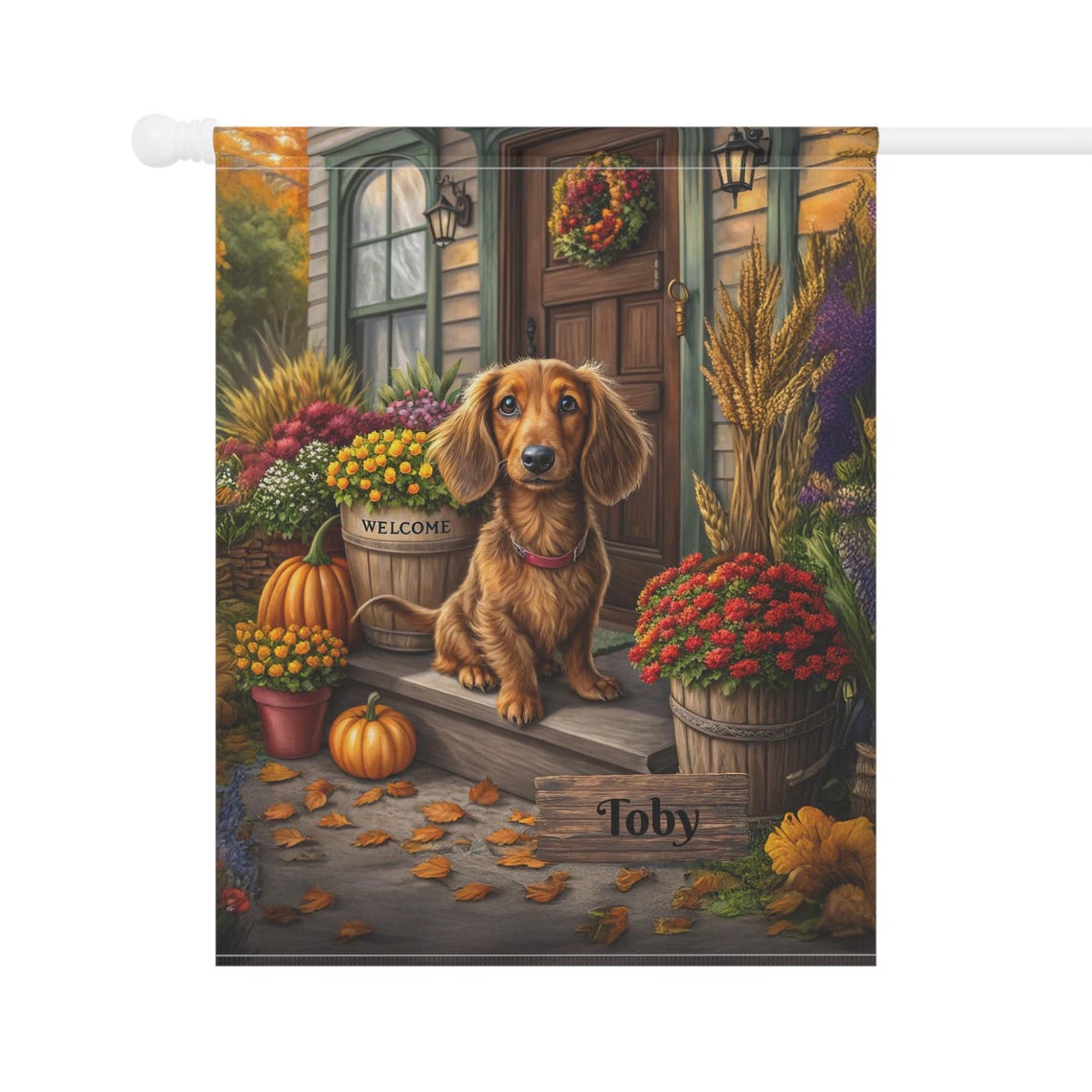 PERSONALIZED Dachshund Garden Flag, Doxie Welcome Flag, Pet Lover Gift ...