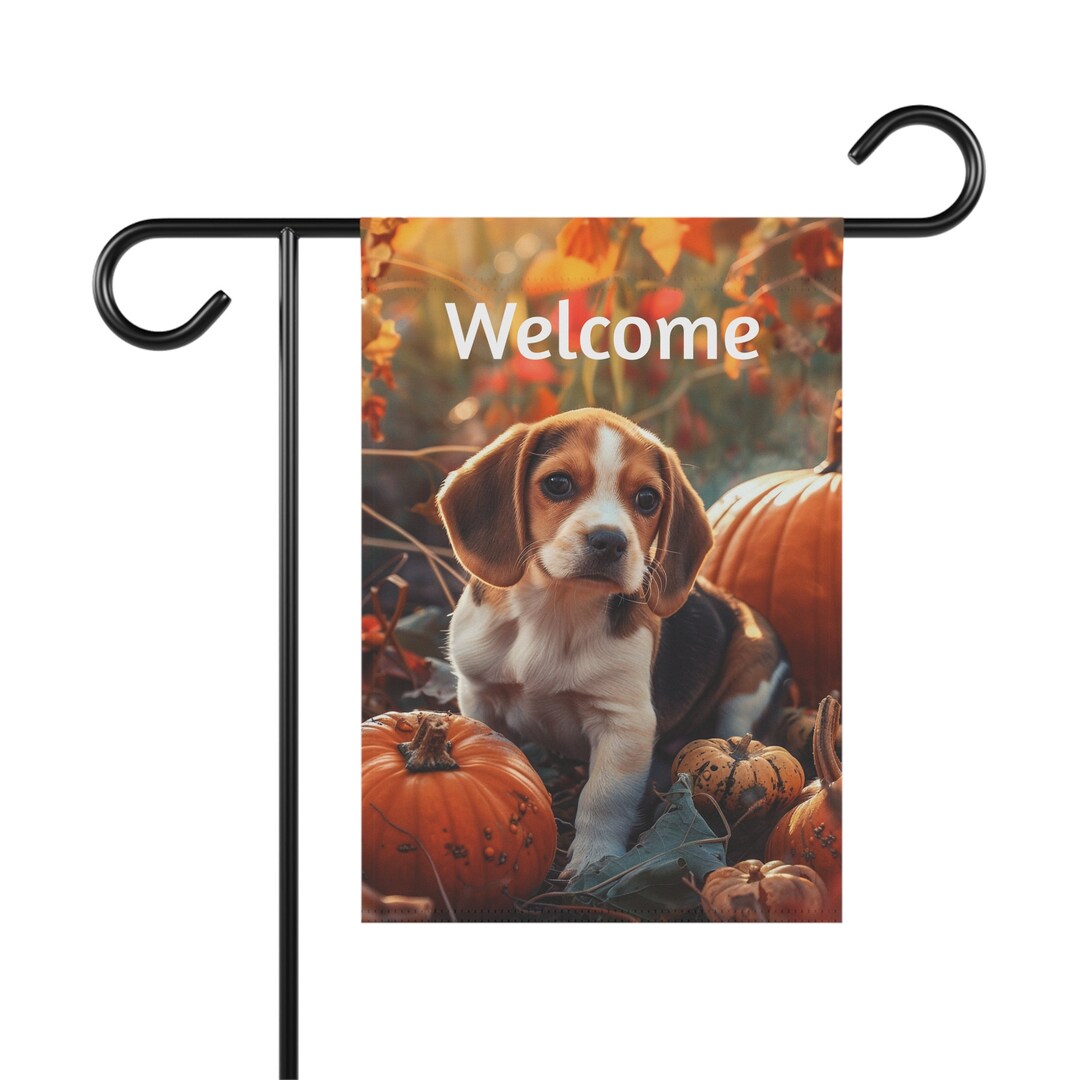 Beagle Puppy Garden & House Banner, Beagle Garden Flag, Beagle Lover ...