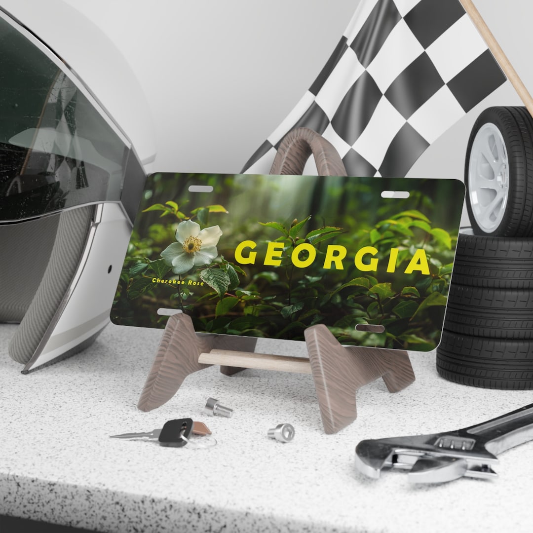 Georgia Vanity Plate, Cherokee Rose Plate, Cherokee Rosel Vanity ...