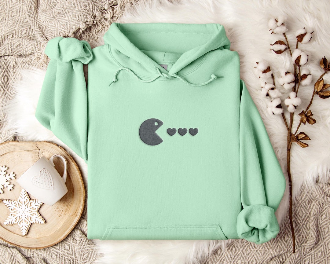 Matching Pac-man Valentine Hoodie Cute Couple Hoodie for Valentines Day ...