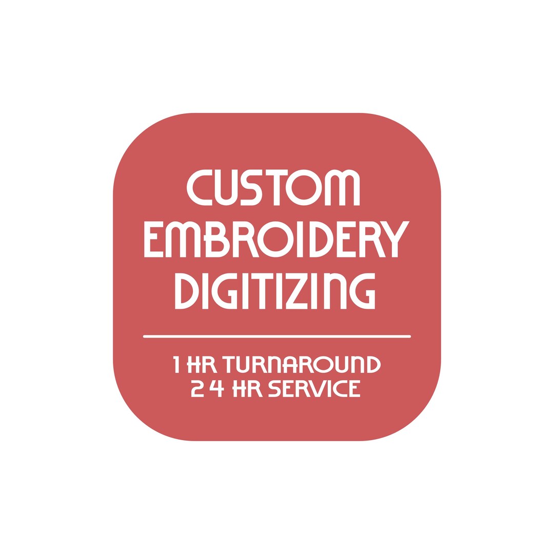 Custom Embroidery Digitizing Service | 1hr Turnaround Time | 24 Hr - Etsy