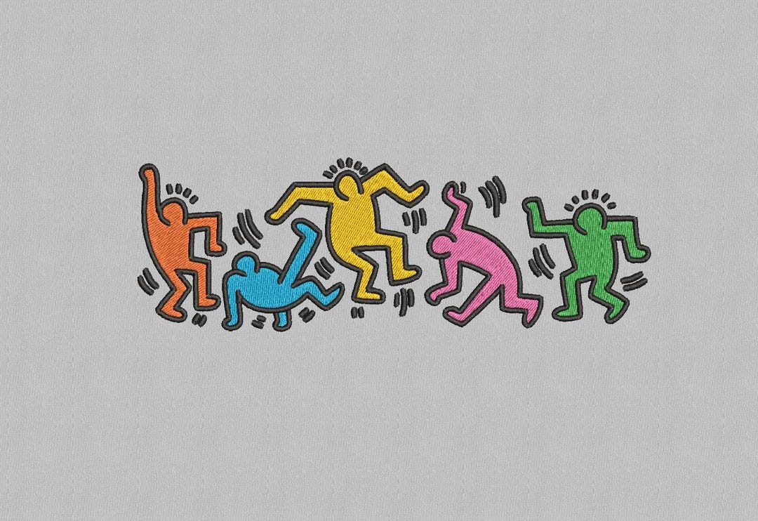 Pop Art Dance Embroidery Design: Minimal Line Art (digital File) - Etsy