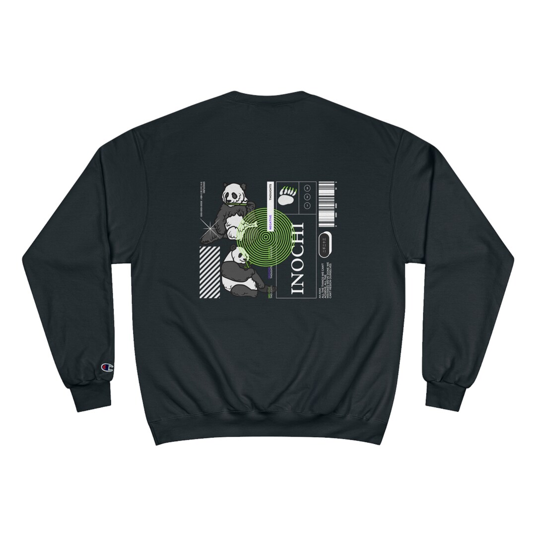 Inochi Negative Thoughts - Panda Champion Sweatshirt - Etsy