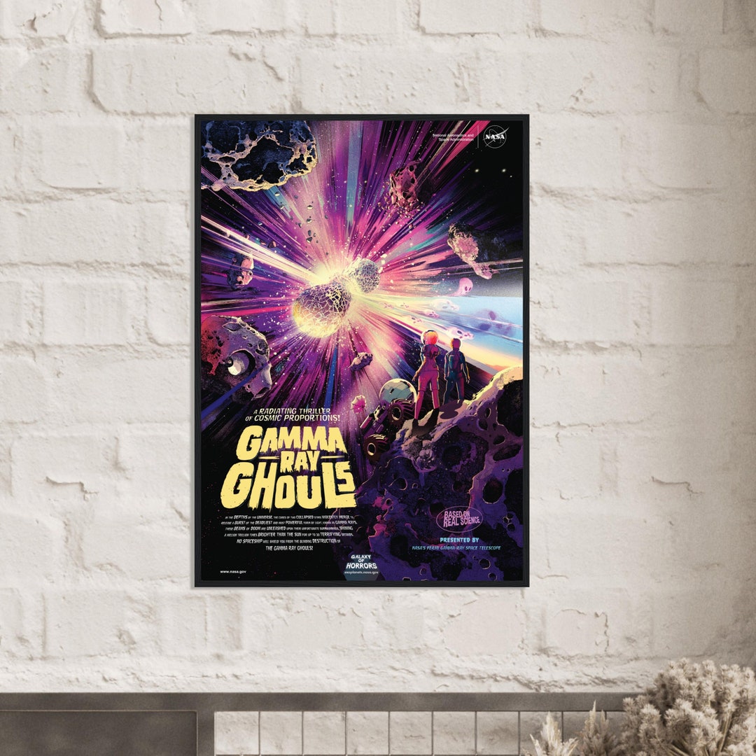 Gamma Ray Ghouls Framed Print, NASA Space Art, Galaxy of Horrors Space ...