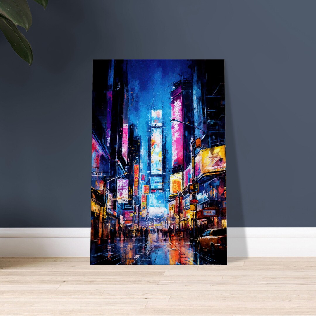 Neon Dreams Cyberpunk City Art-deco Inspired Cyberpunk Canvas Art - Etsy