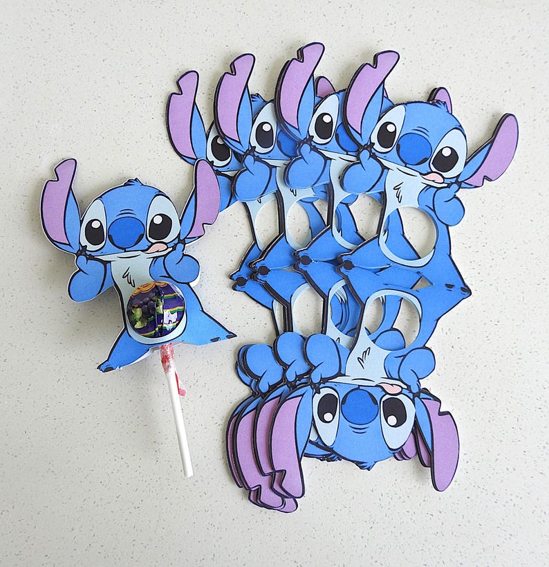 Stitch Lollipop Holders – Perfect Party Favors for Disney Fans! (pack ...
