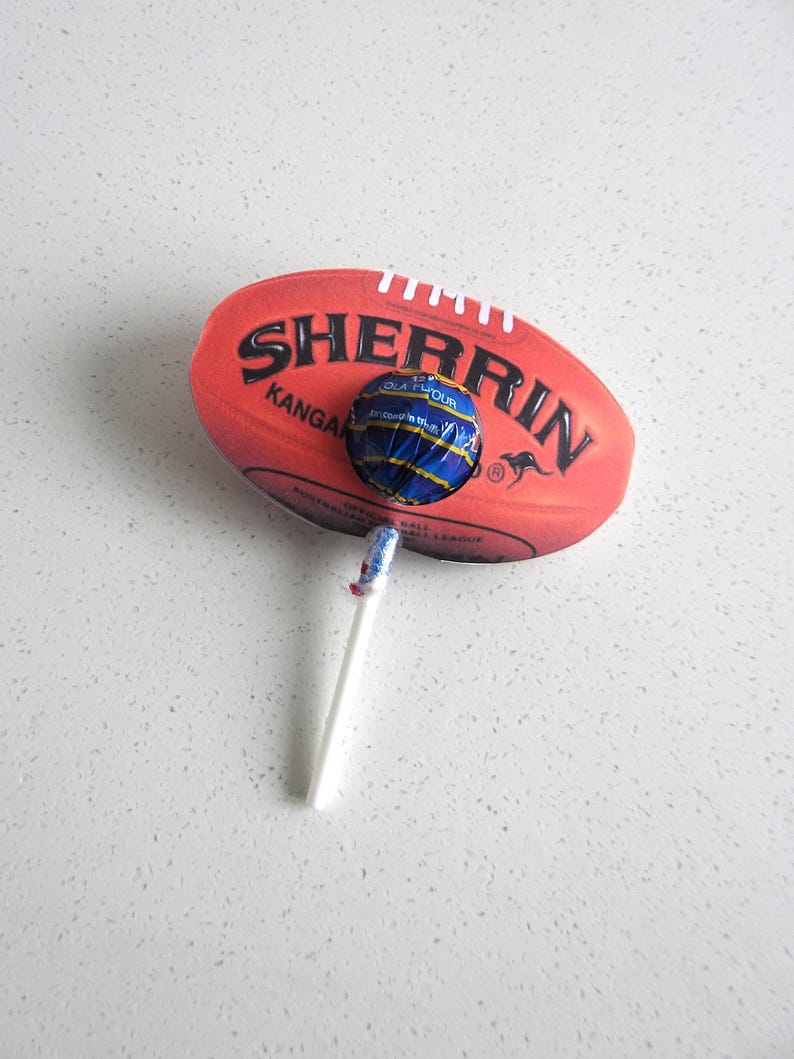 AFL Sherrin Lollipop Holders – Pack of 10 - Etsy Australia