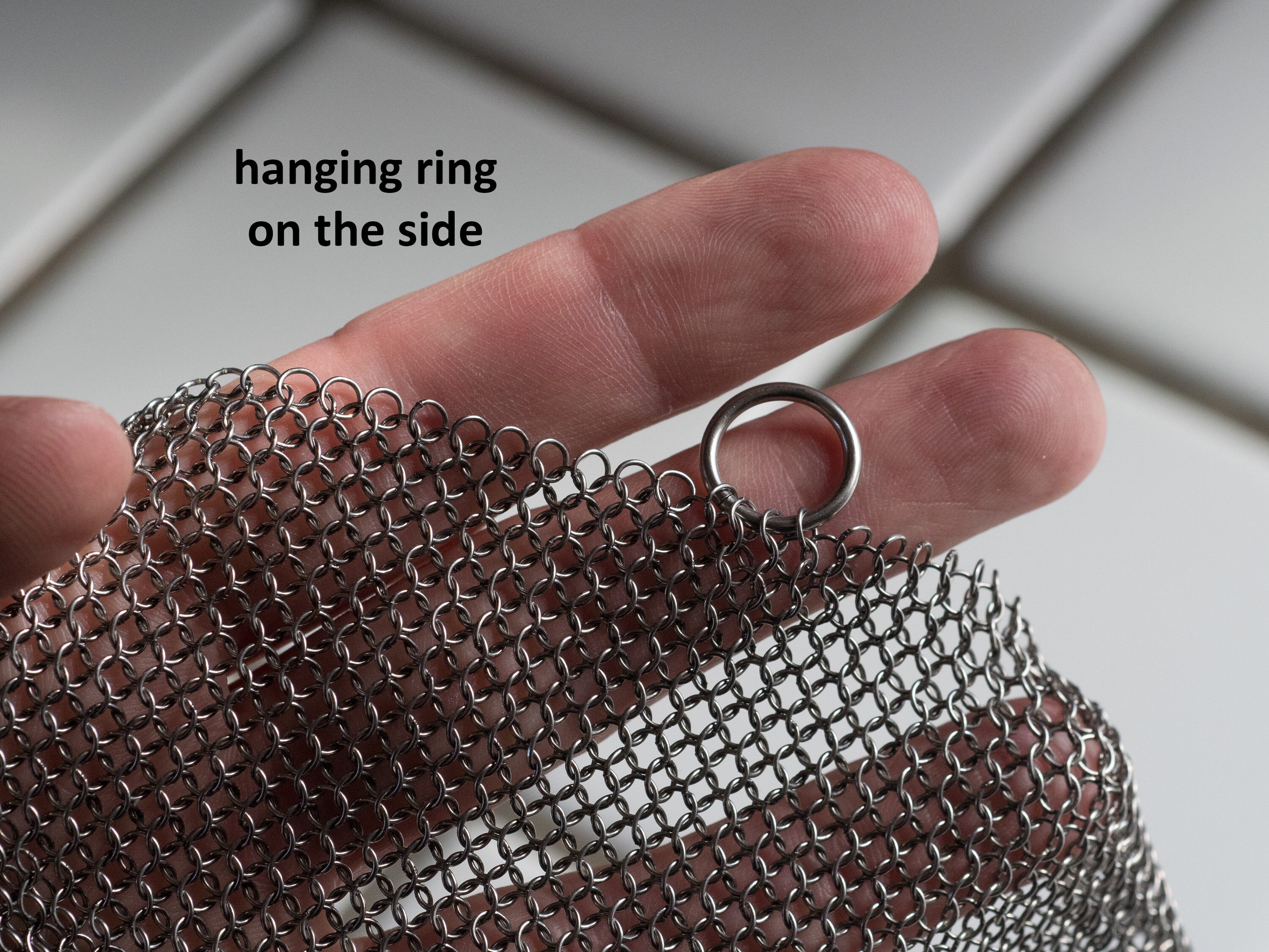 Cast Iron Pan Scrubber | Stainless Steel Welded Chainmail | Dishwasher ...