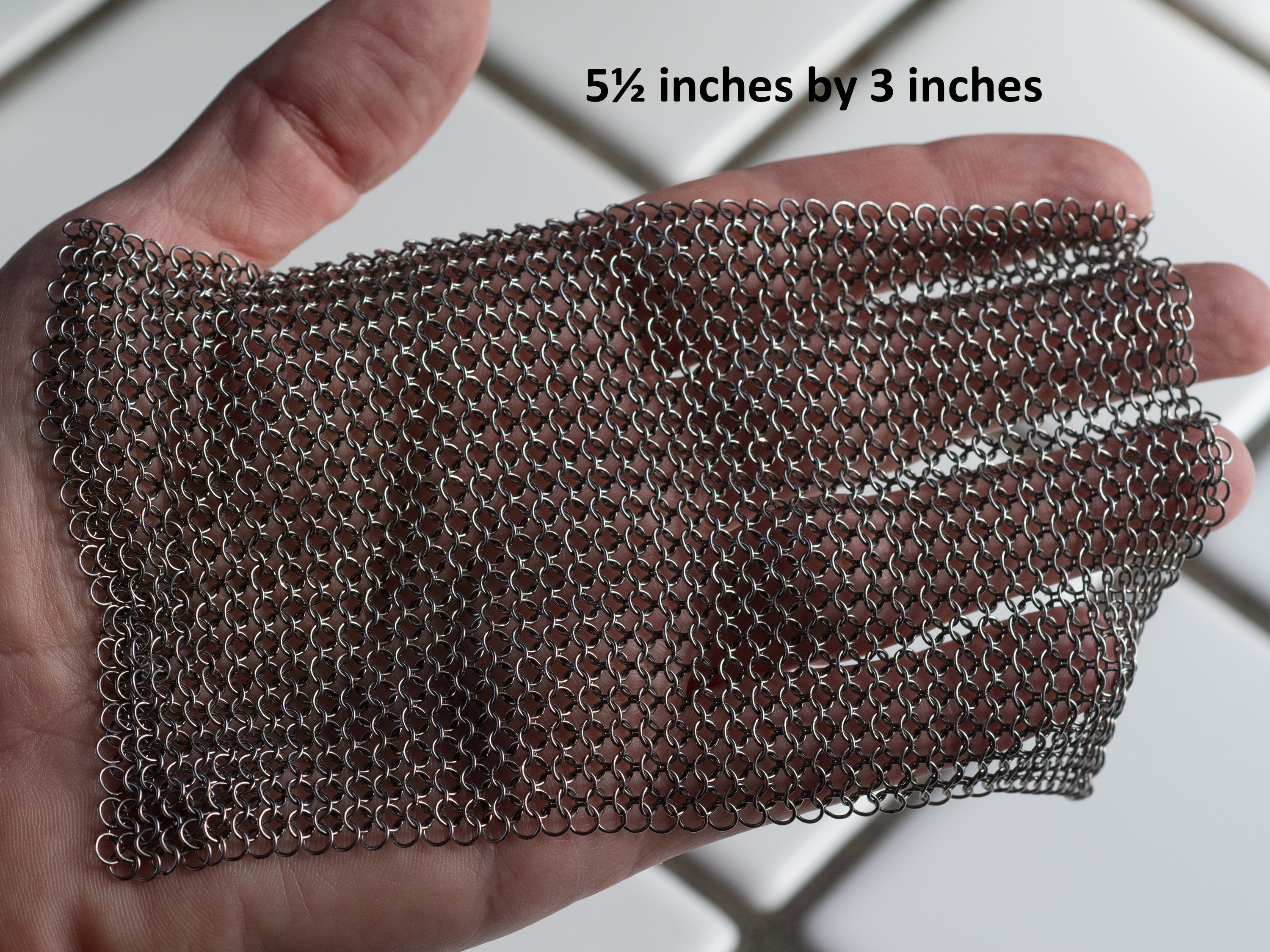 Cast Iron Pan Scrubber | Stainless Steel Welded Chainmail | Dishwasher ...