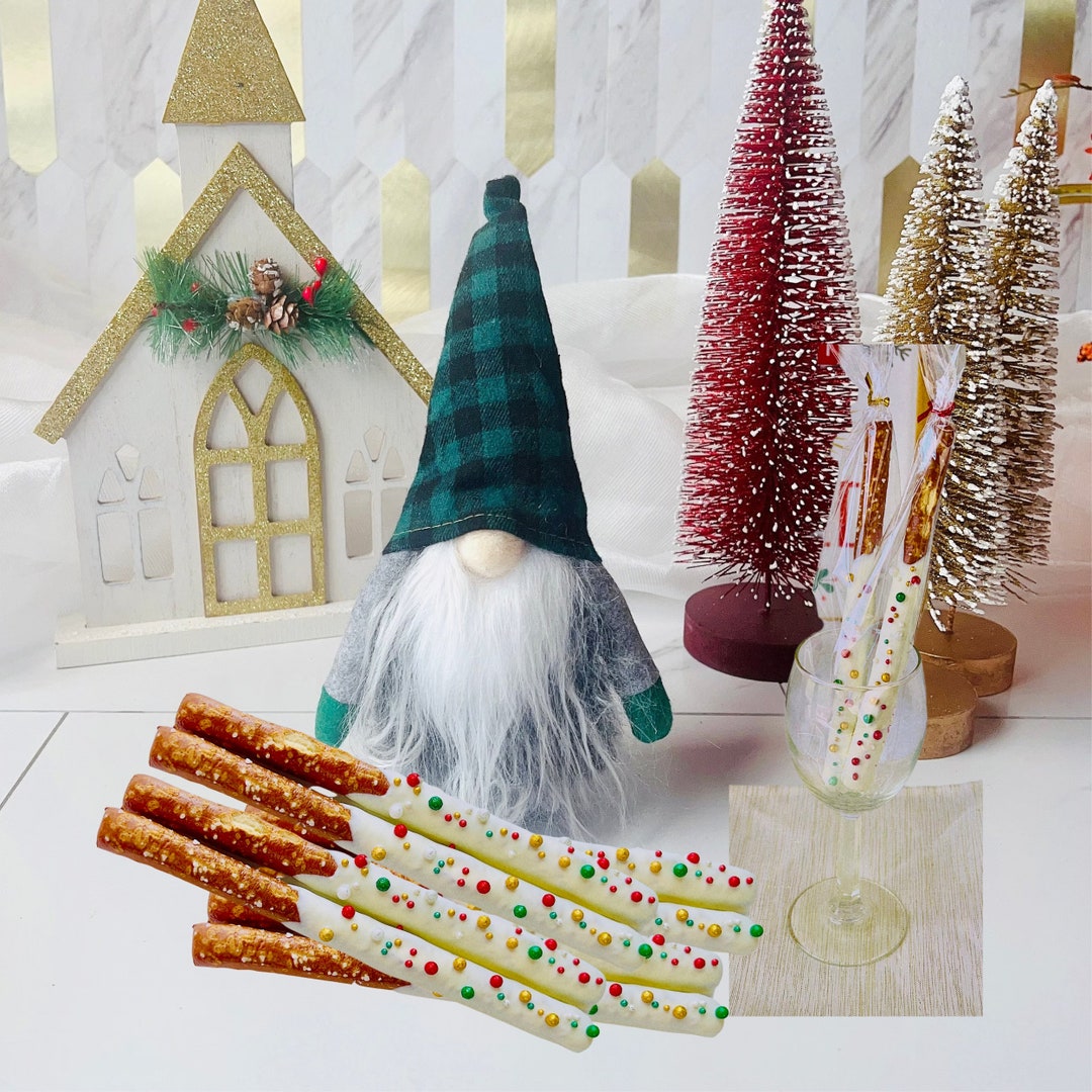 Christmas Gifts - Handmade Gnomes With 1 Dozen Chocolate Dipped Pretzel ...