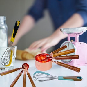 Personalized Cooking Gift Box Pretty Measuring Cups and Spoons 2 Whisks ...