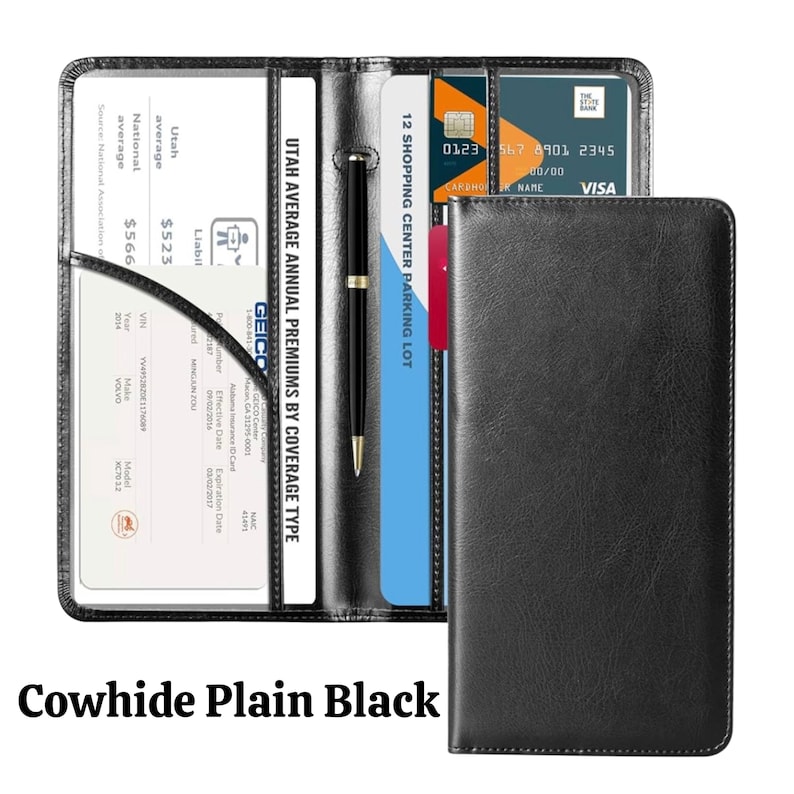 Personalized Vehicle Logo License Plate Leather Car Insurance ...