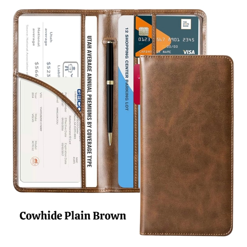 Personalized Vehicle Logo License Plate Leather Car Insurance ...