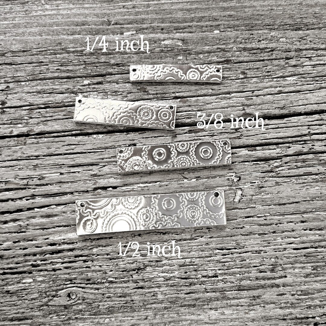 1/4 X 1-1/2" (20) Cogs and Gears Pattern Metal 14gs Aluminum Bar ...