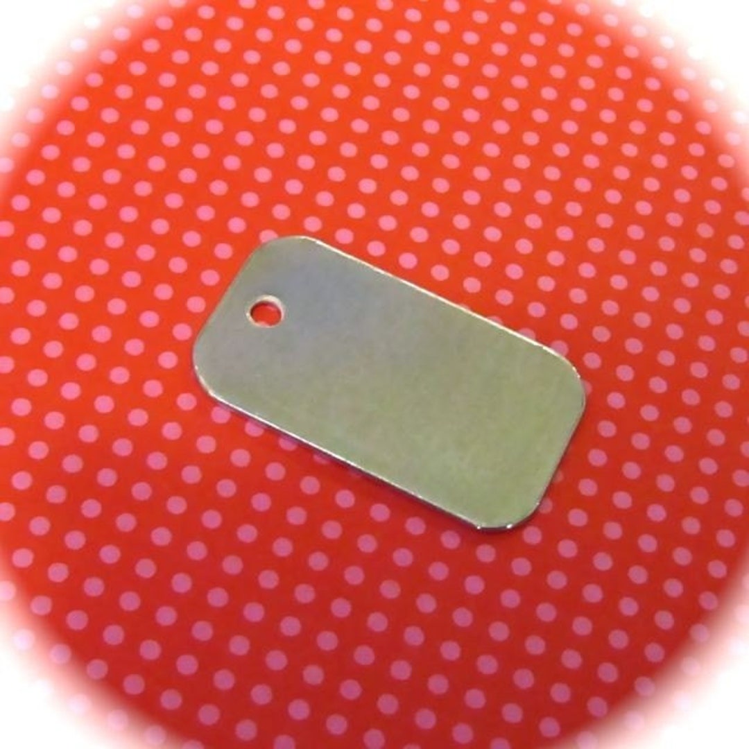 7/8 X 1-1/2" 14gh (50) Small Dog Tag Blanks 14 Gauge Hard 3003 ...