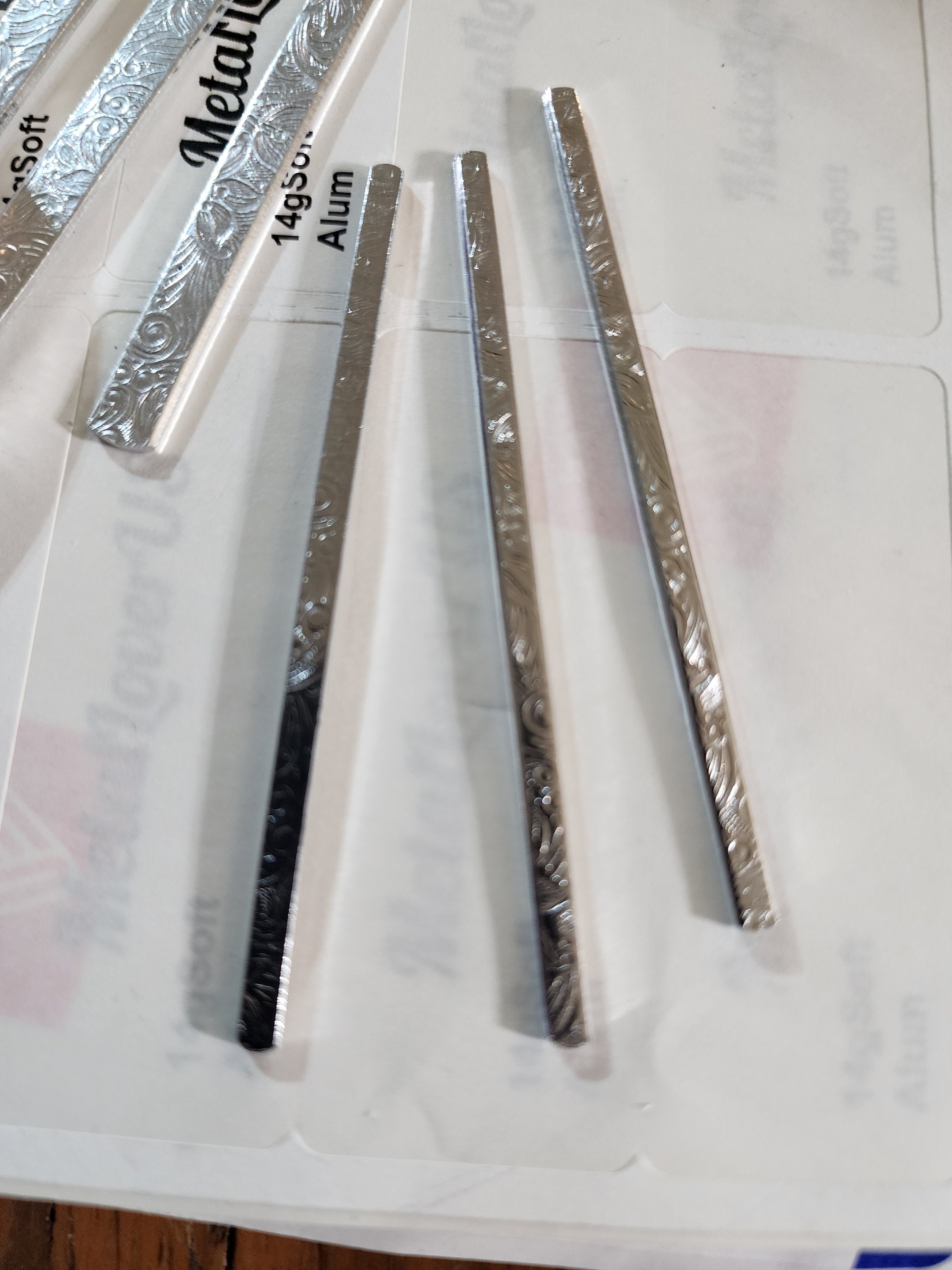 1/8 X 6 14gs 5 Floral Texture Cuffs 14G Soft Cold Rolled Bracelet ...