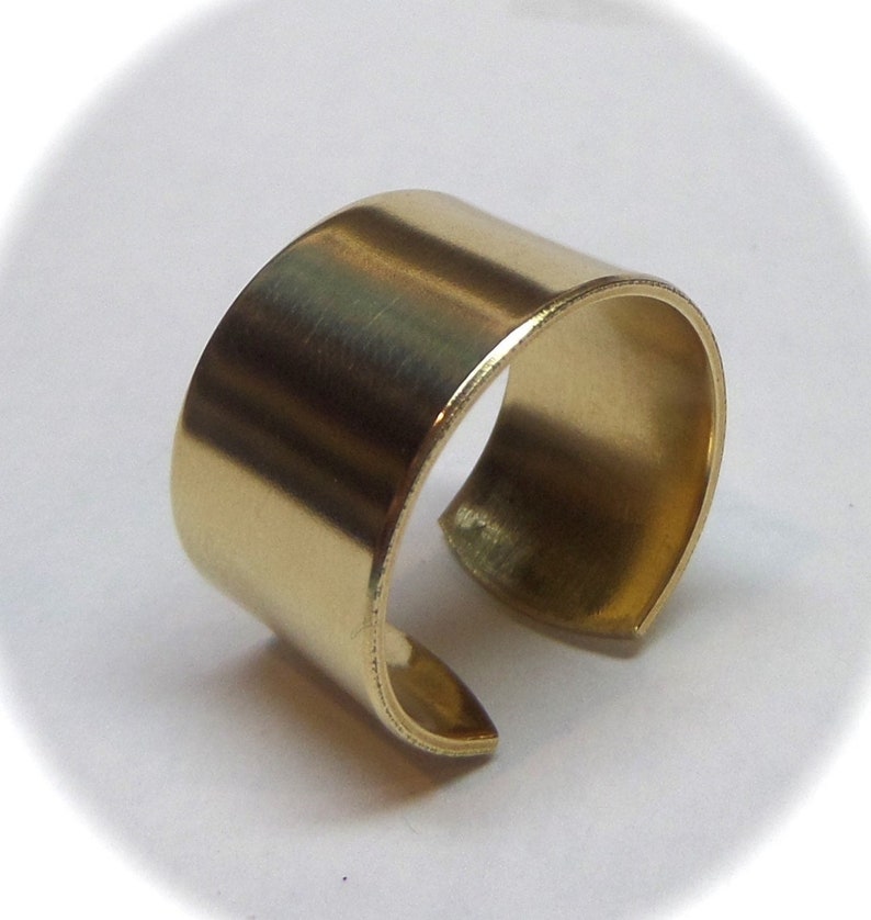 3/8 X 2-1/4 18gs Brass 100 Ring Blanks Tumble Polished Soft Temper Open ...