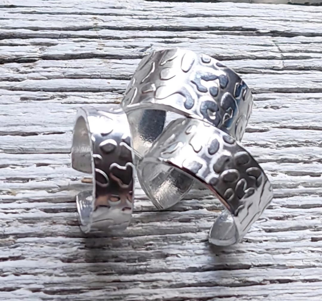 3/8 X 2" 14gs (10) Cheetah Pattern Ring Blanks Rolling Mill or Press ...